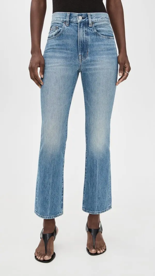 A.L.C. The 009 Cropped Flare Jeans - Light Classic Blue