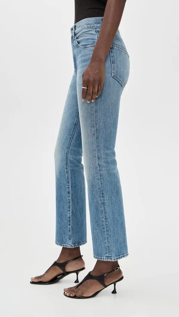 A.L.C. The 009 Cropped Flare Jeans - Light Classic Blue