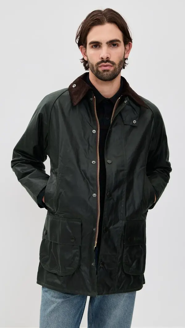 Barbour Beaufort Wax Jacket - Sage | Editorialist