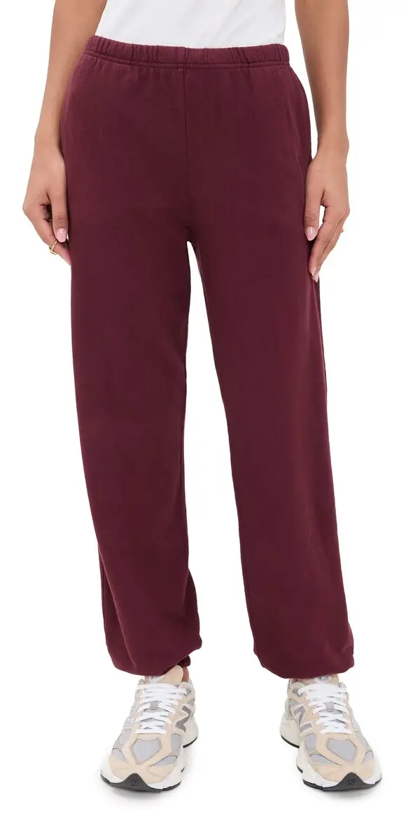 Eterne Boyfriend Pocket Sweatpants - Oxblood
