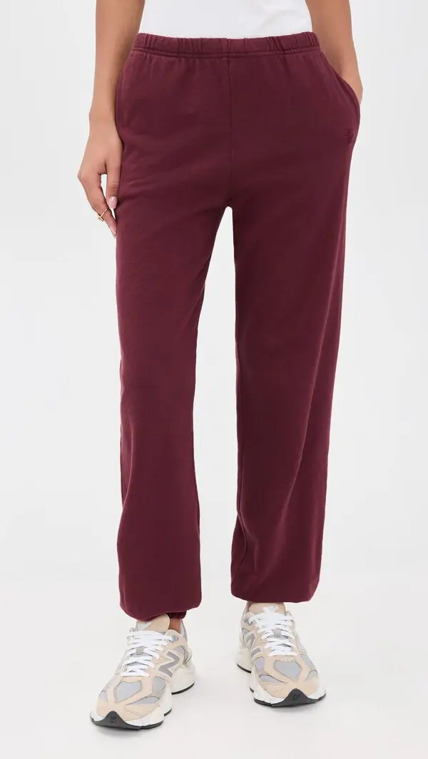 Eterne Boyfriend Pocket Sweatpants - Oxblood