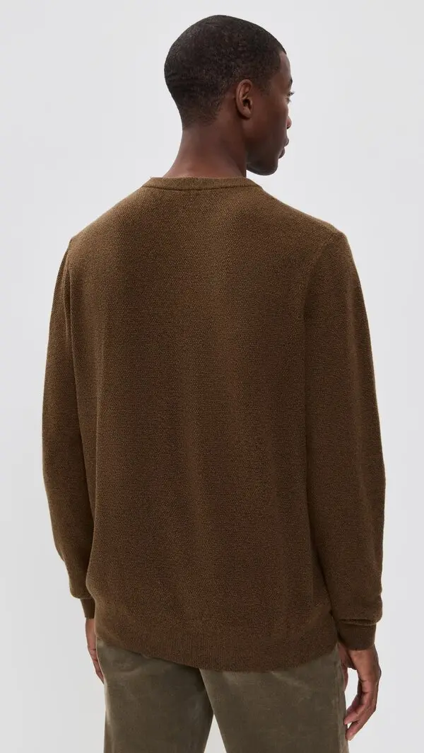 Faherty Brand Jackson Crew Sweater - Trail Brown Heather