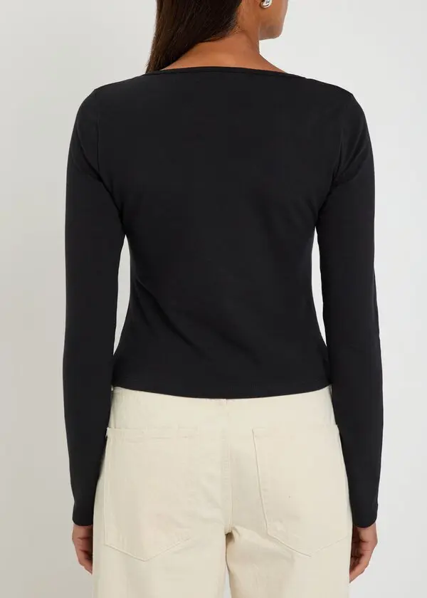 REFORMATION Silas Knotted Stretch-cotton Top
