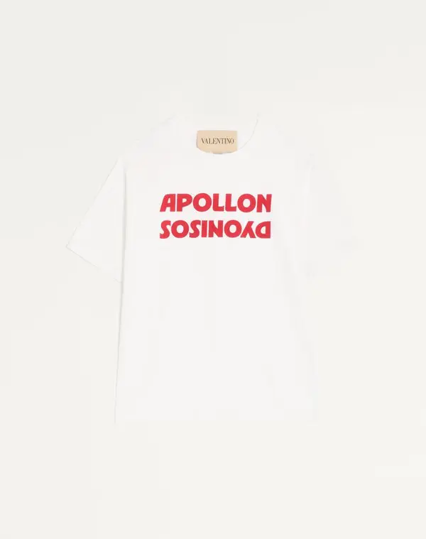 Valentino Garavani Cotton T-shirt With Apollon/dyonisos Print - White/red