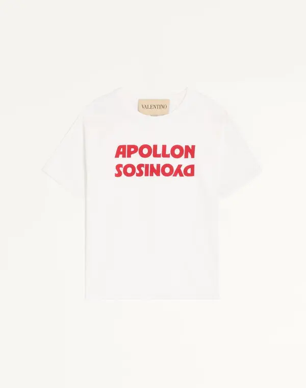 Valentino Garavani Cotton T-shirt With Apollon/dyonisos Print - White/red