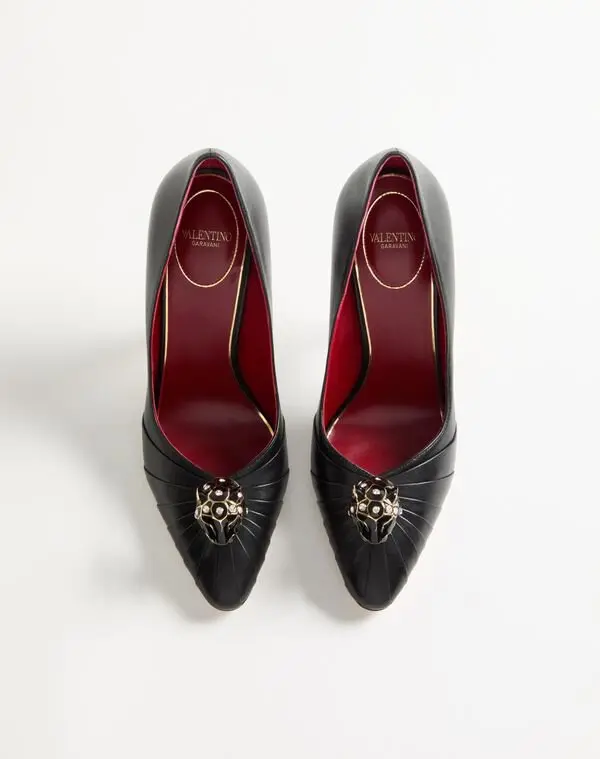 Valentino Garavani Panthea Goatskin Pumps - Black