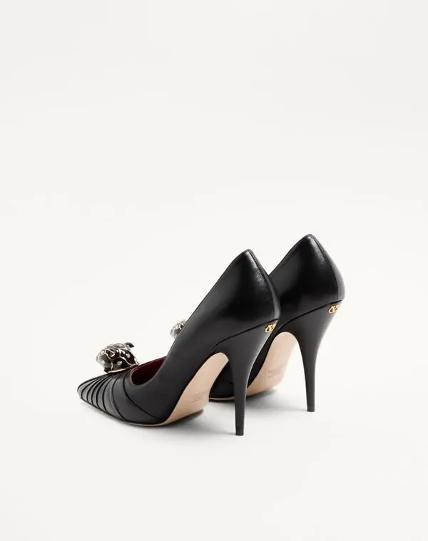 Valentino Garavani Panthea Goatskin Pumps - Black
