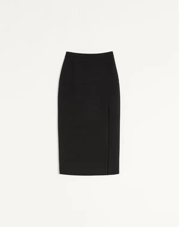 Valentino Garavani Wool Crepe Midi Skirt