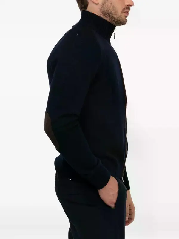 GRAN SASSO Elbow-patch Wool Cardigan