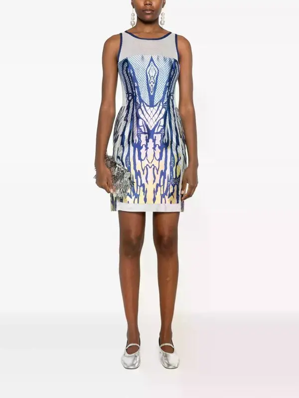 GEMY MAALOUF Mesh-insert Mini Dress