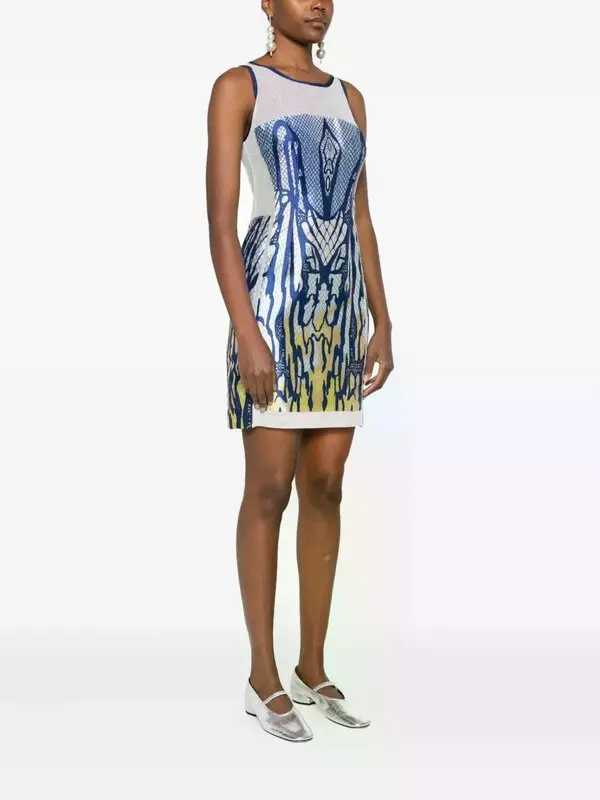 GEMY MAALOUF Mesh-insert Mini Dress