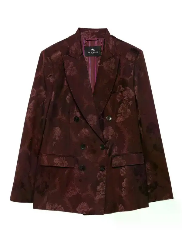 Etro Floral-jacquard Double-breasted Jacket