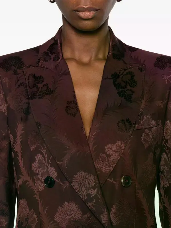 Etro Floral-jacquard Double-breasted Jacket
