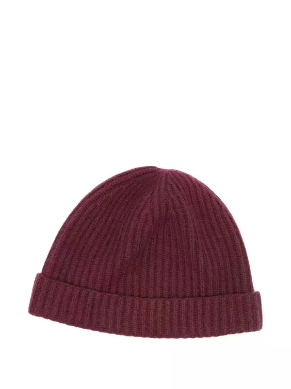 N.peal Ribbed Beanie - Red