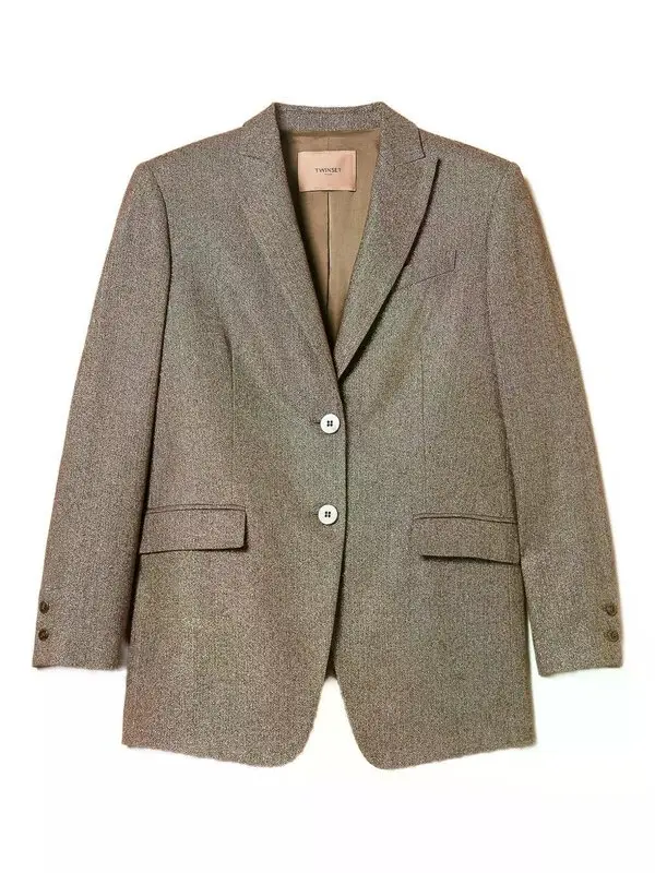 TWINSET Lurex Tweed Blazer