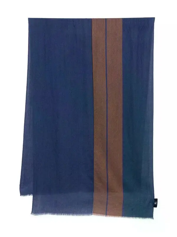 N.peal Geo Pashmina Scarf - Blue
