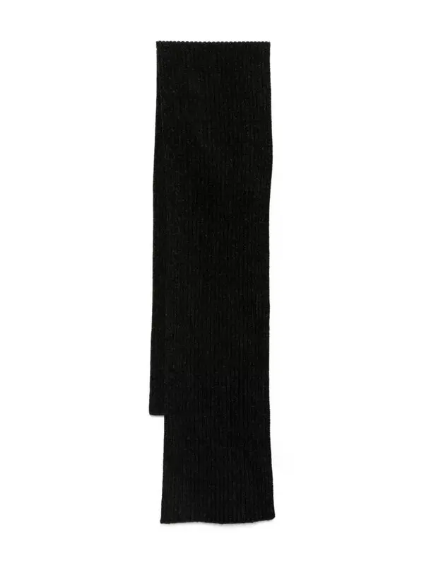 N.peal Ribbed Scarf - Black