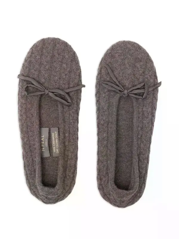 N.peal Cable Knit Slippers