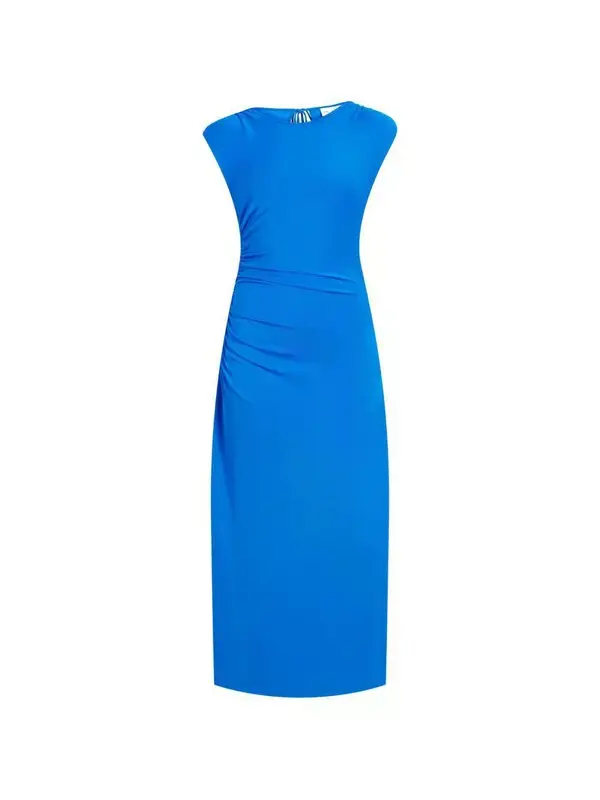 Proenza Schouler White Label Gathered-sleeve Midi Dress - Blue