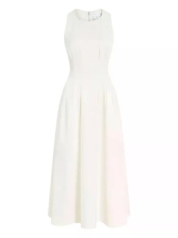 Proenza Schouler White Label Bronwyn Pleated Midi Dress - White