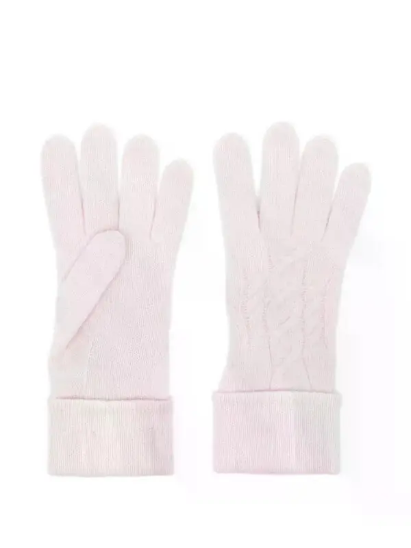 N.peal Cable Knit Gloves - Pink