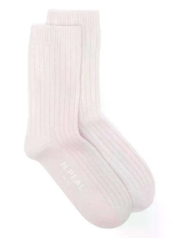 N.peal Ribbed Ankle Socks - Pink