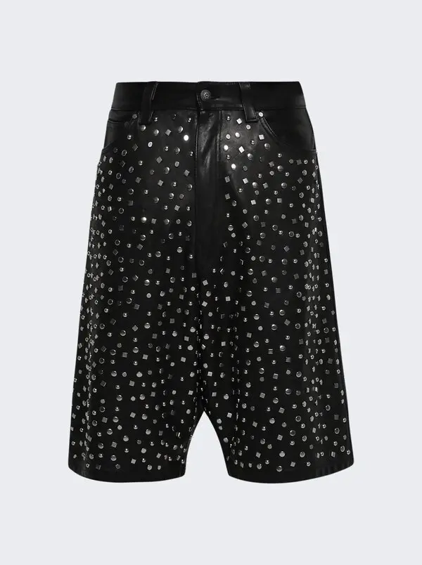 EARTHLING VIP Spark Leather Shorts - Black