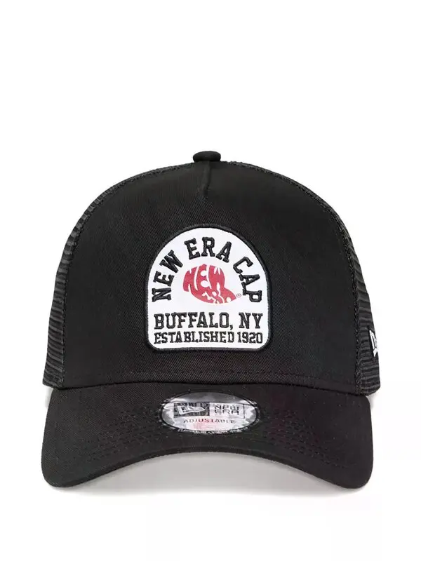 New Era Logo-patch Trucker Cap - Black
