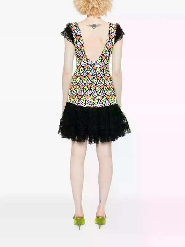 GEMY MAALOUF Sequin Geometric Minidress
