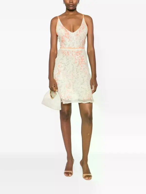 GEMY MAALOUF Floral Lace Mini Dress