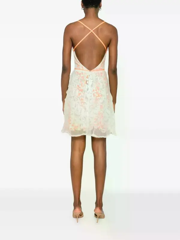 GEMY MAALOUF Floral Lace Mini Dress