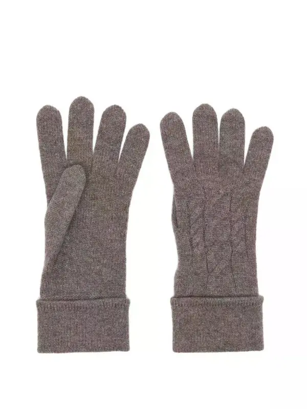 N.peal Cable Gloves - Brown