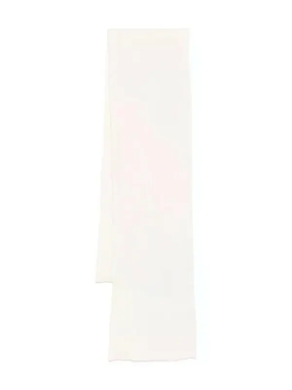 N.peal Ribbed Scarf - White