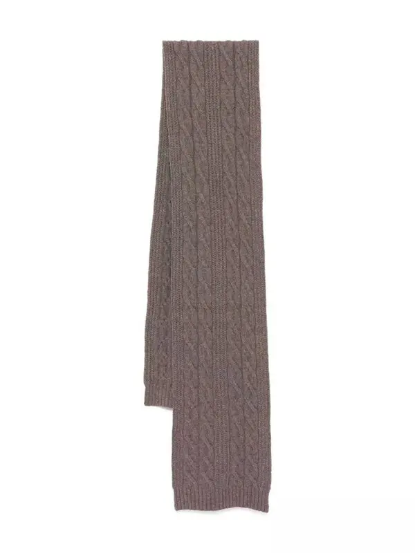 N.peal Ribbed Scarf - Brown