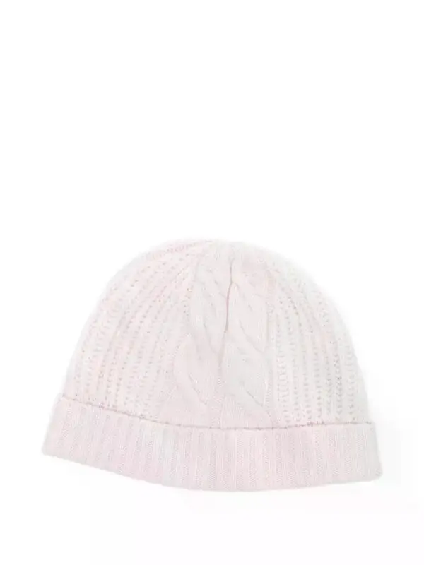 N.peal Cashmere Cable-knit Beanie - Pink