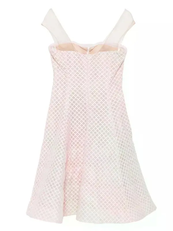 GEMY MAALOUF Geometric-patterned Mesh-insert Mini Dress