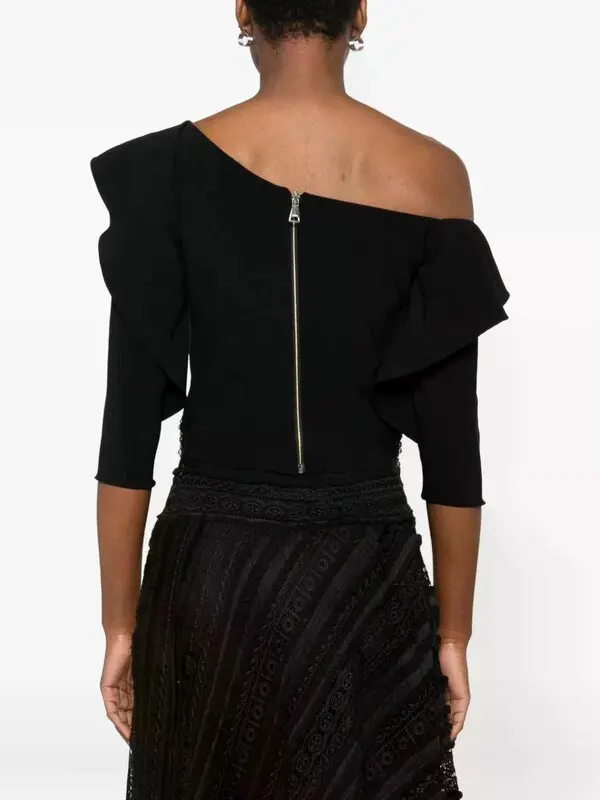 GEMY MAALOUF Embellished Ruffled Top