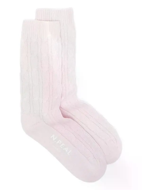 N.peal Cable House Sock - Pink