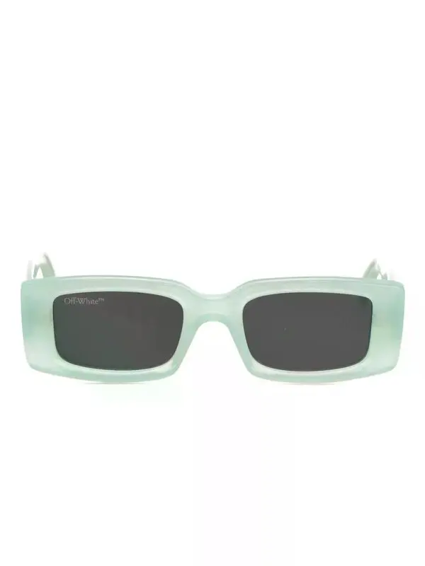 Off-White Rectangle-frame Tinted Sunglasses - Green