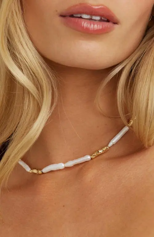UNTAMED PETALS Miley Baroque Pearl Necklace