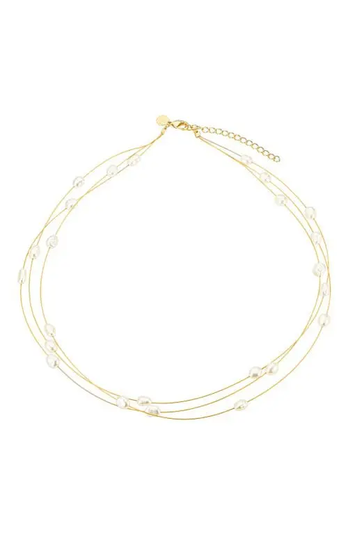 UNTAMED PETALS Pacific Pearl Choker - Gold