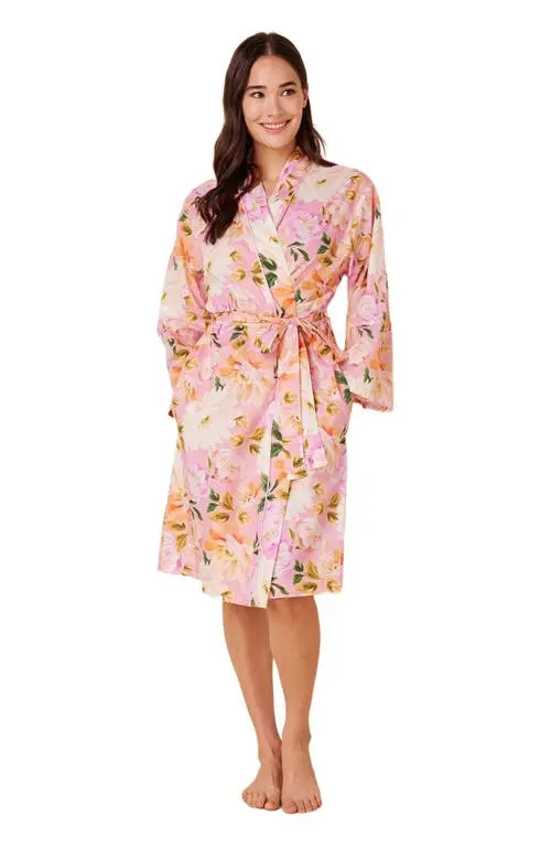 THE CAT'S PAJAMAS Luxe Pima Kimono Robe - Blush Rose