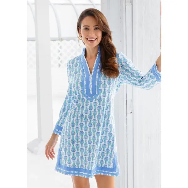 CABANA LIFE Tunic Dress With Upf 50+ Fabric - Flora