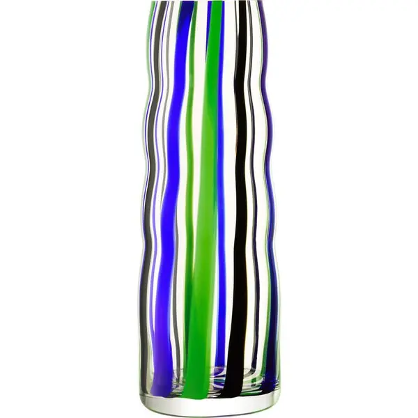LSA Folk Glass Vase - Black/blue