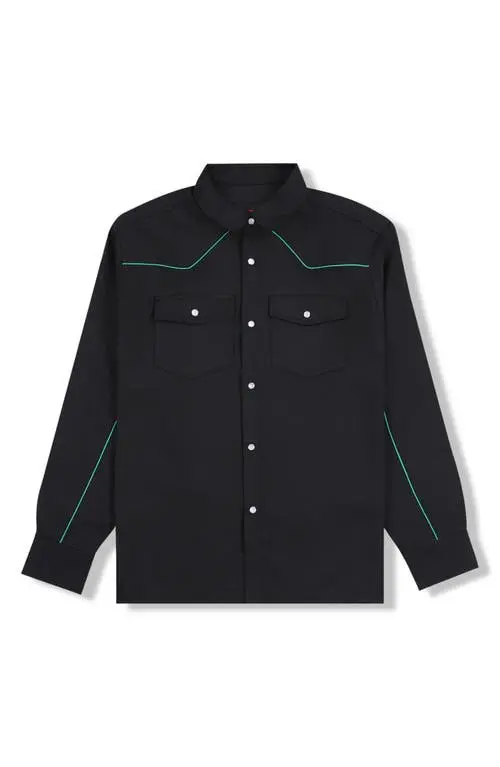 PLEASURES Nylon Wester Snap-up Shirt