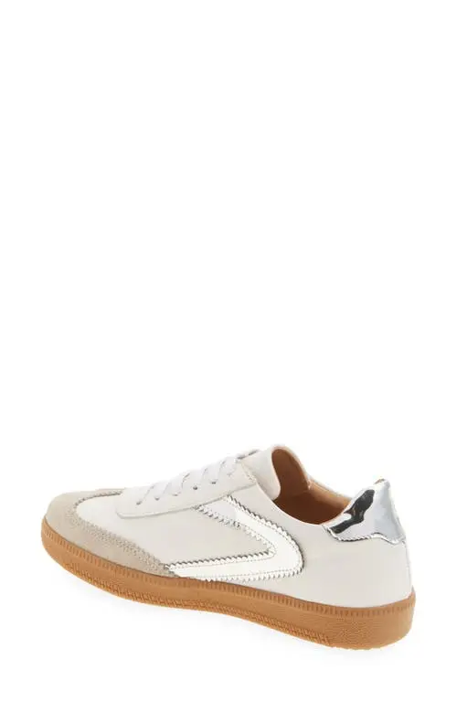 CHOCOLAT BLU Vassa Leather Sneakers - Silverhite Leather