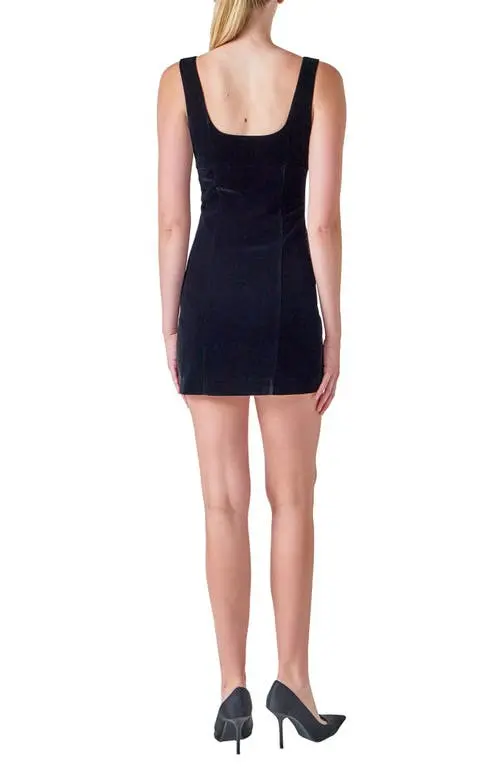 Endless Rose Sleeveless Velvet Minidress