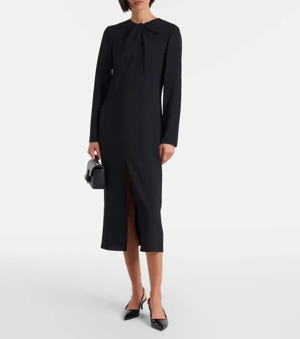 Gucci Gathered Midi Dress