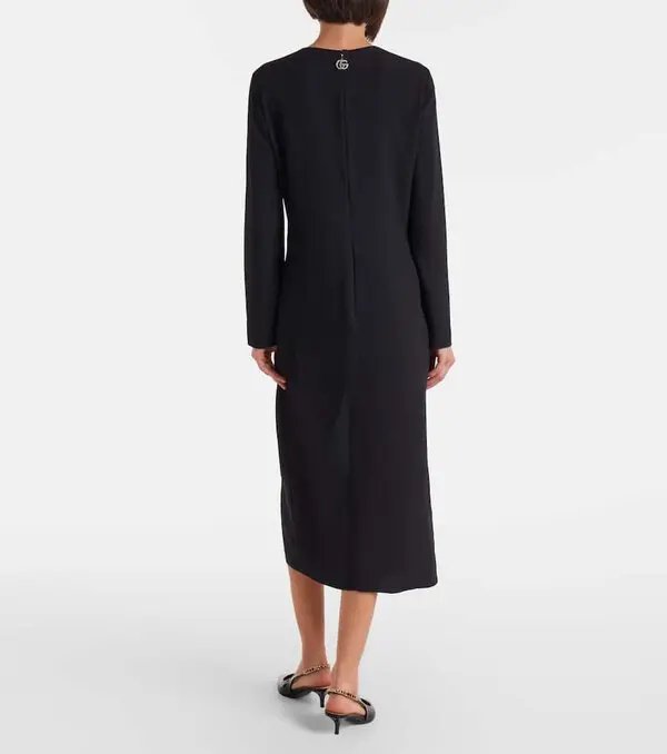 Gucci Gathered Midi Dress