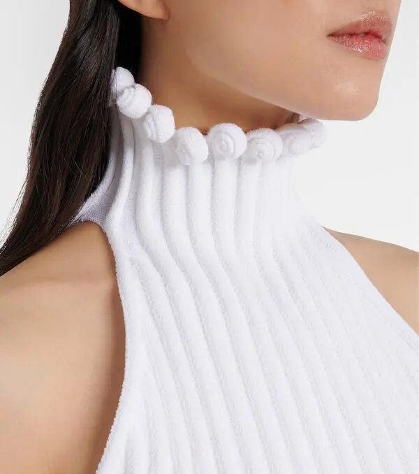 Alaïa Turtleneck Top - White